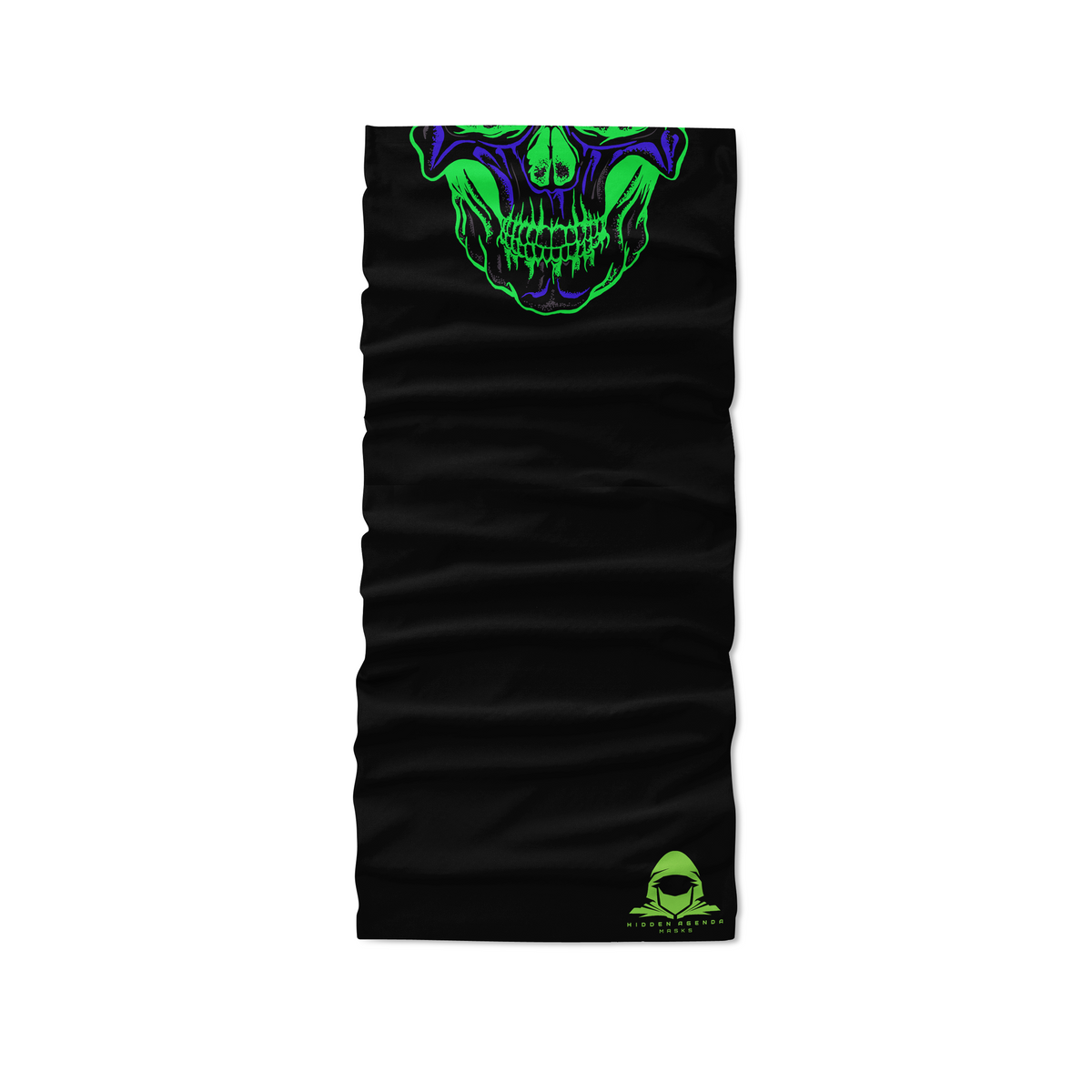 Green Skull Snood Face Shield Mask Bandana Buff Seamless Tube Scarf ...